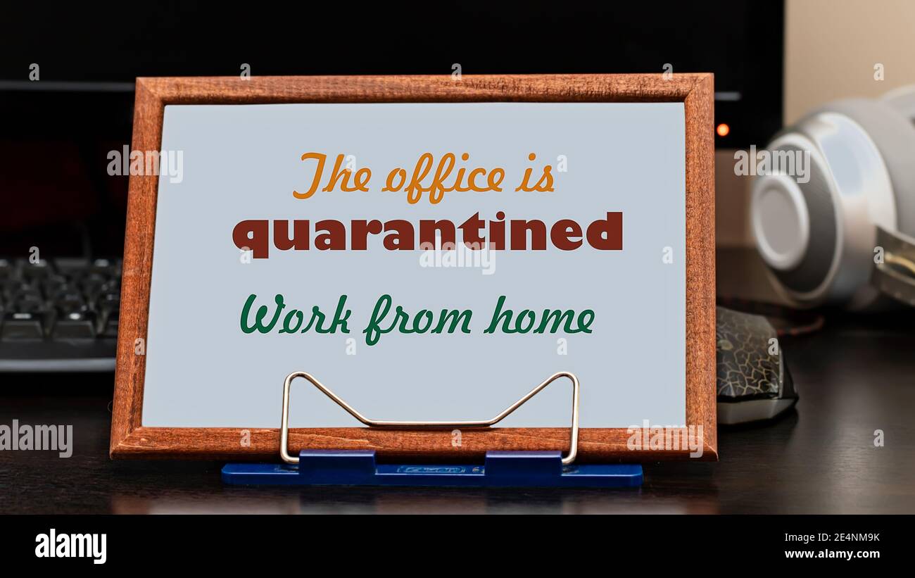 Lettering Office is in quarantine, we work from home. Frame with ...