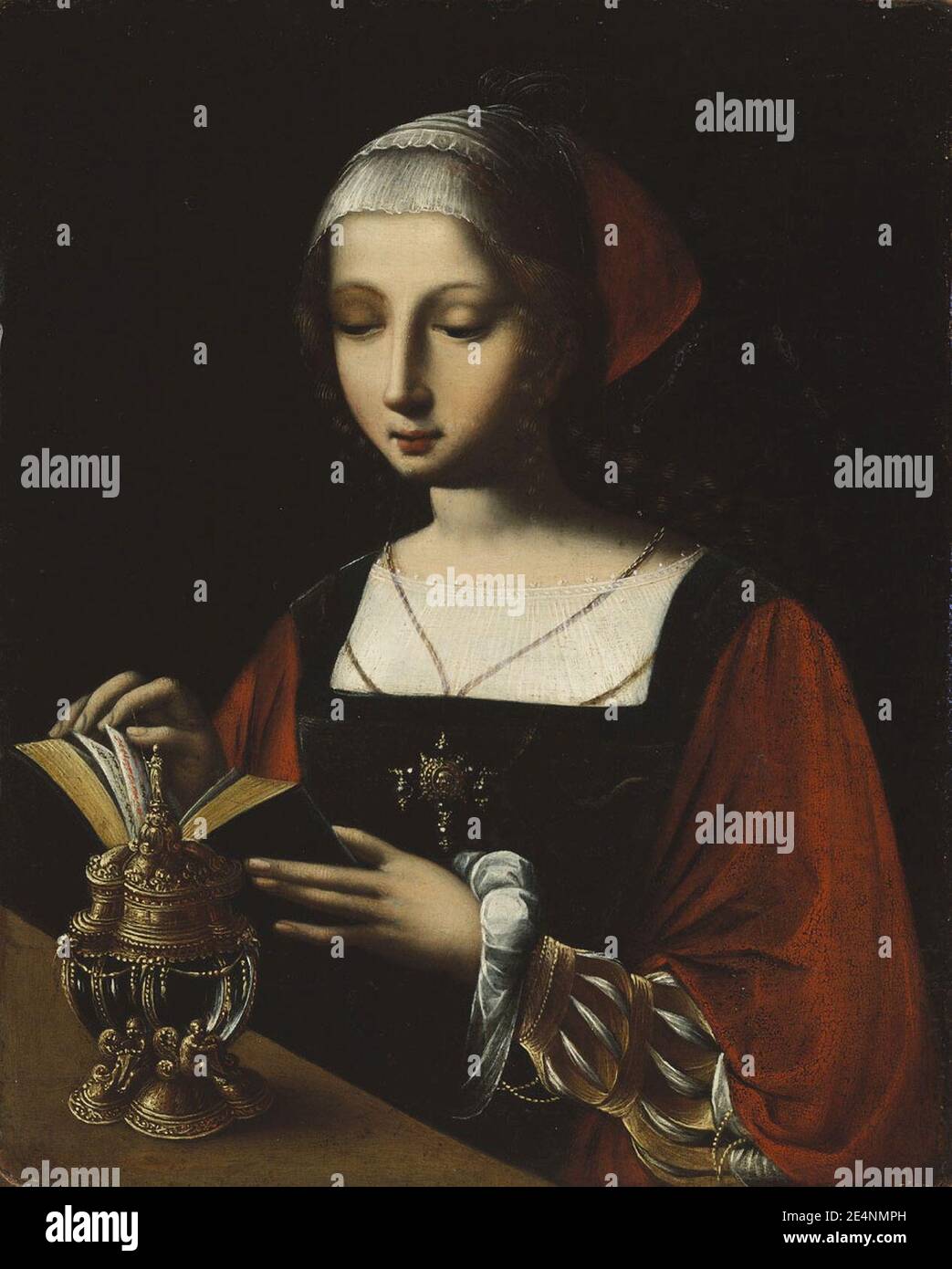 Master of the Female Half-Lengths - Mary Magdalene Reading Stock Photo ...