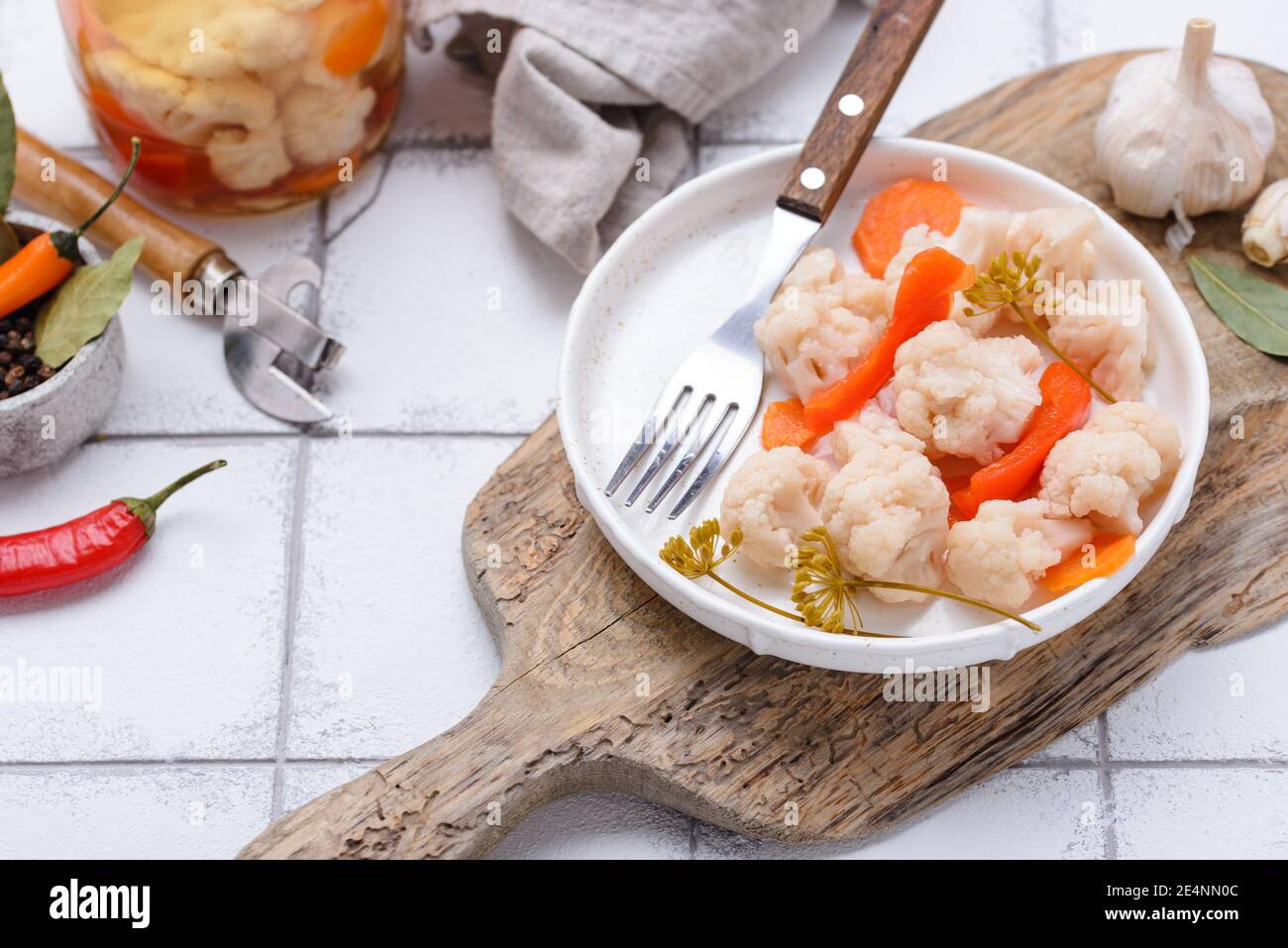 Assorted of pickled vegetables in jars Stock Photo - Alamy