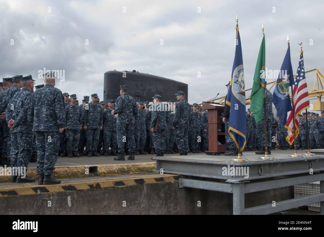 Meritorious Unit Commendation presentation Stock Photo - Alamy