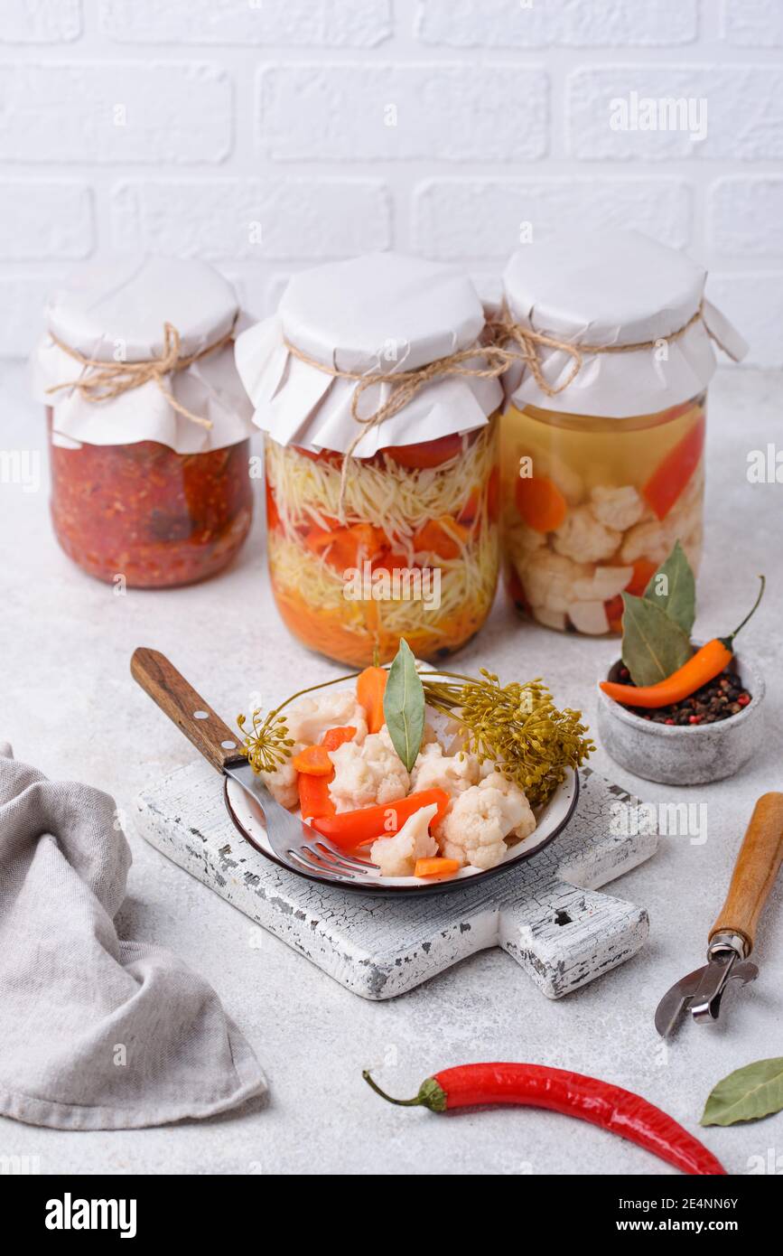 Jar assorted pickled vegetables hi-res stock photography and images - Alamy