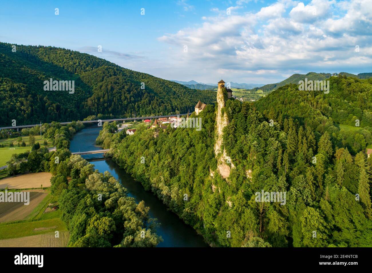 Orava castle - Oravsky Hrad in Oravsky Podzamok in Slovakia. Medieval ...