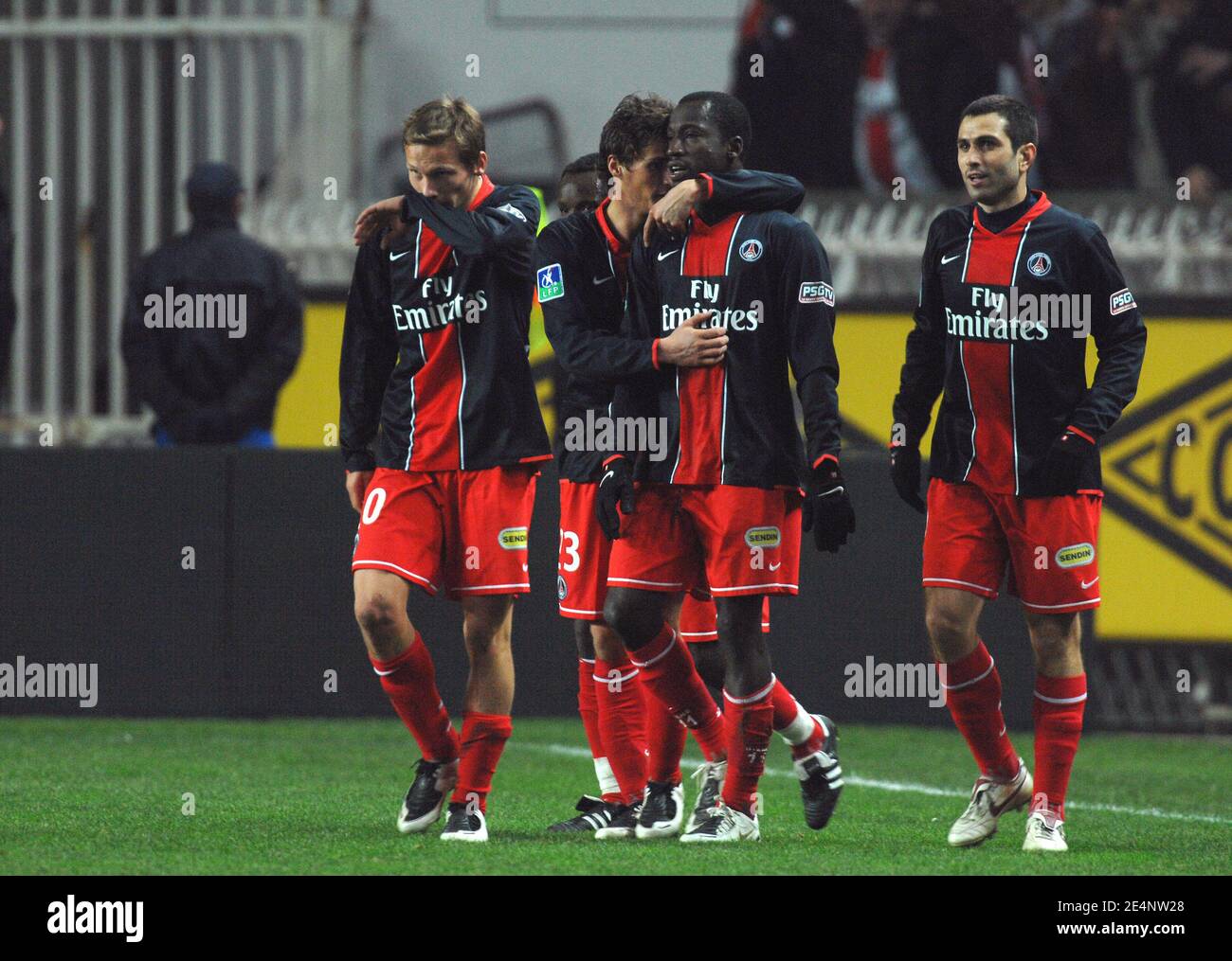 Joy of PSG' players during the French Premier League soccer match Paris ...