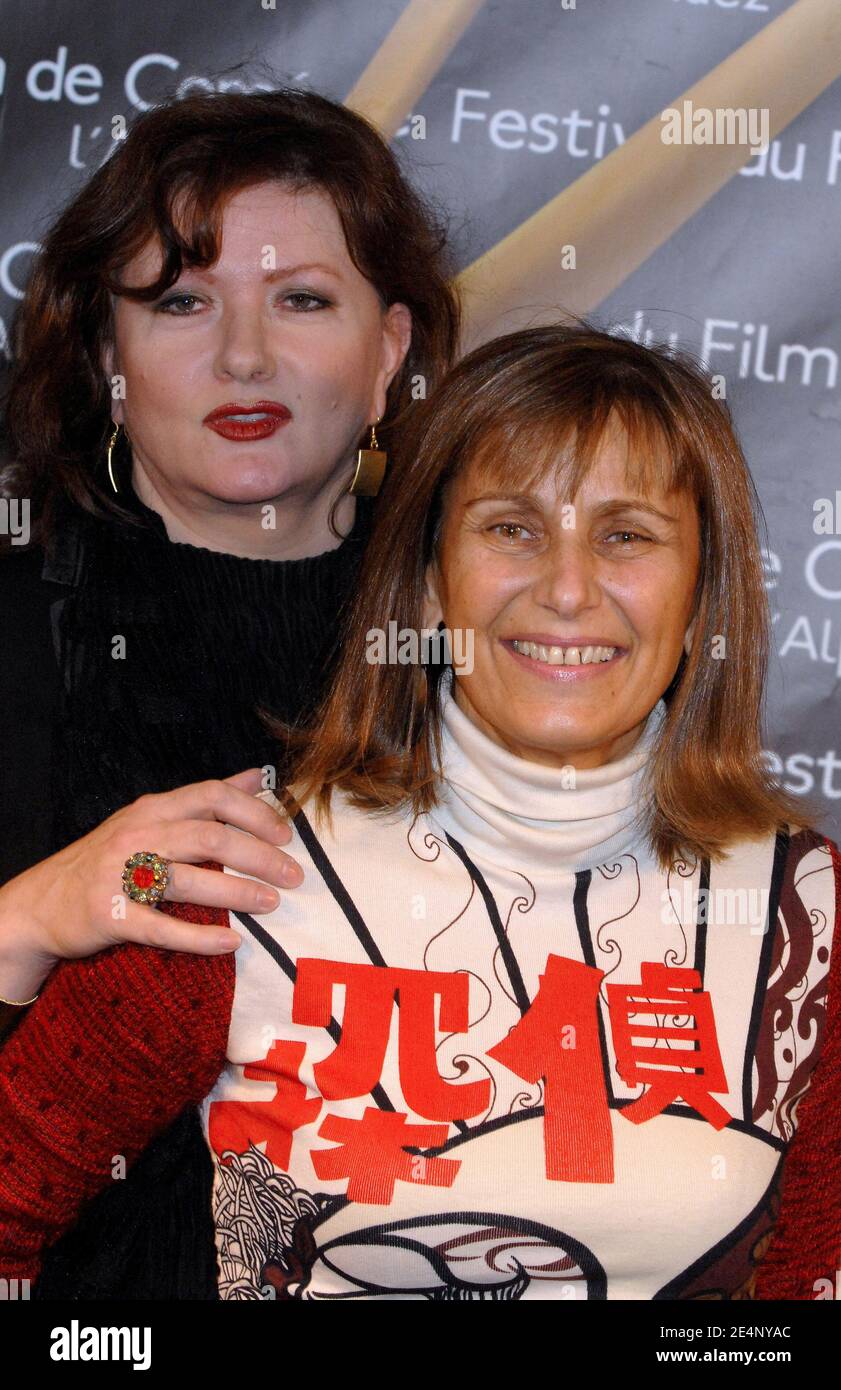 French actress Catherine Jacob and director Catherine Castel pose ...