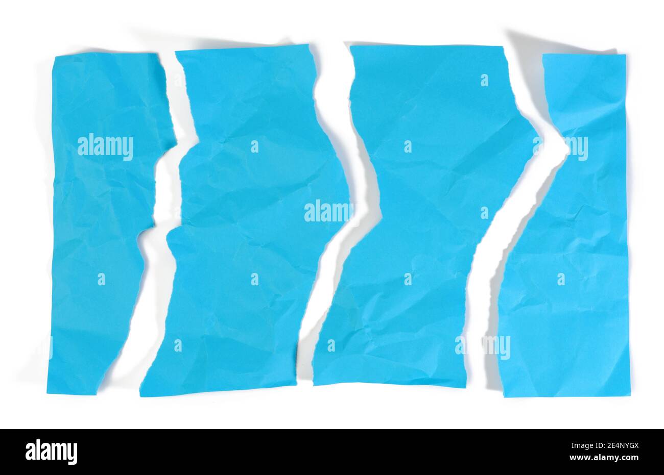 Crumpled torn blue paper Cut Out Stock Images & Pictures - Alamy
