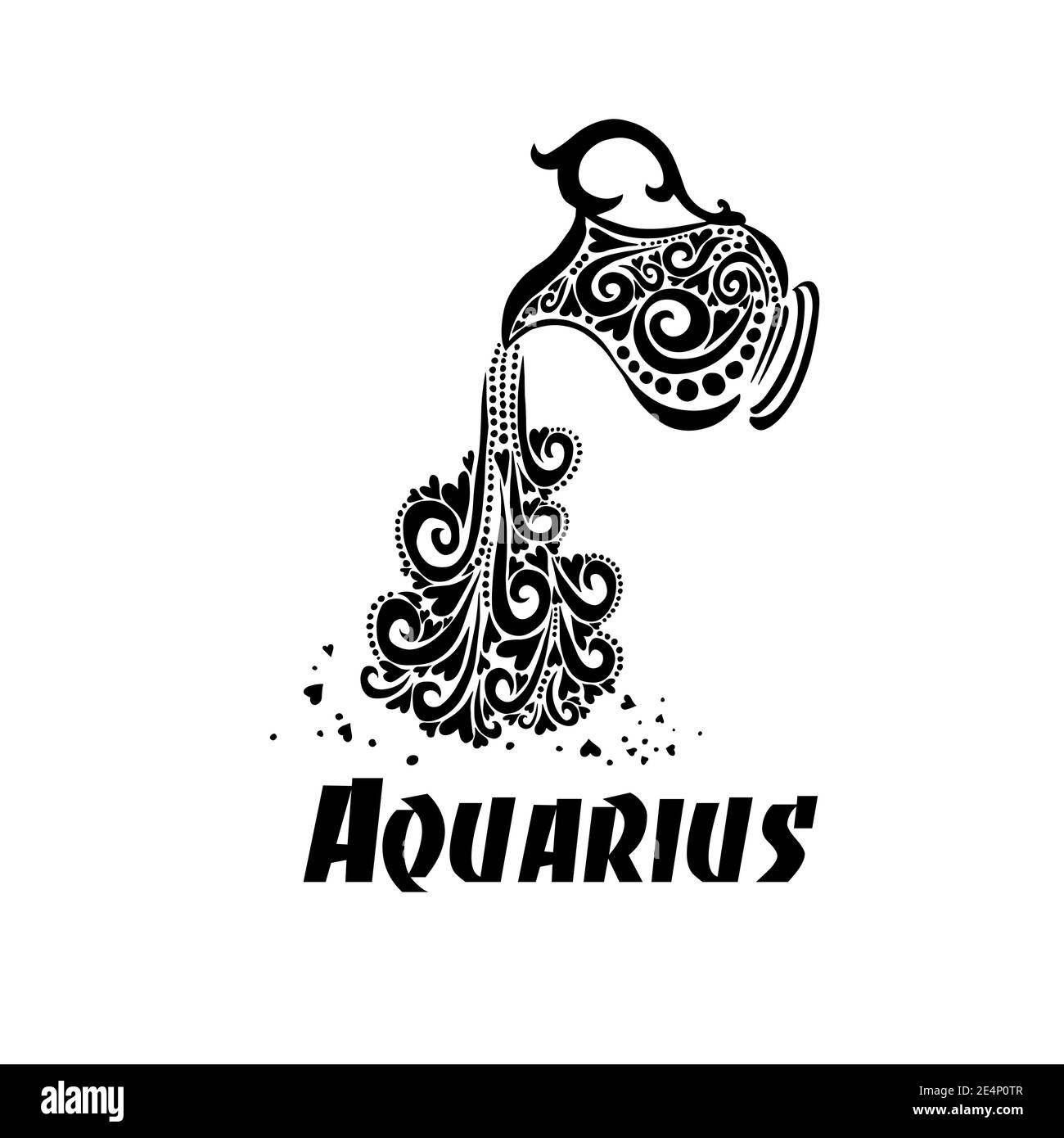 Aquarius zodiac sign. Vector illustration Stock Vector Image & Art - Alamy