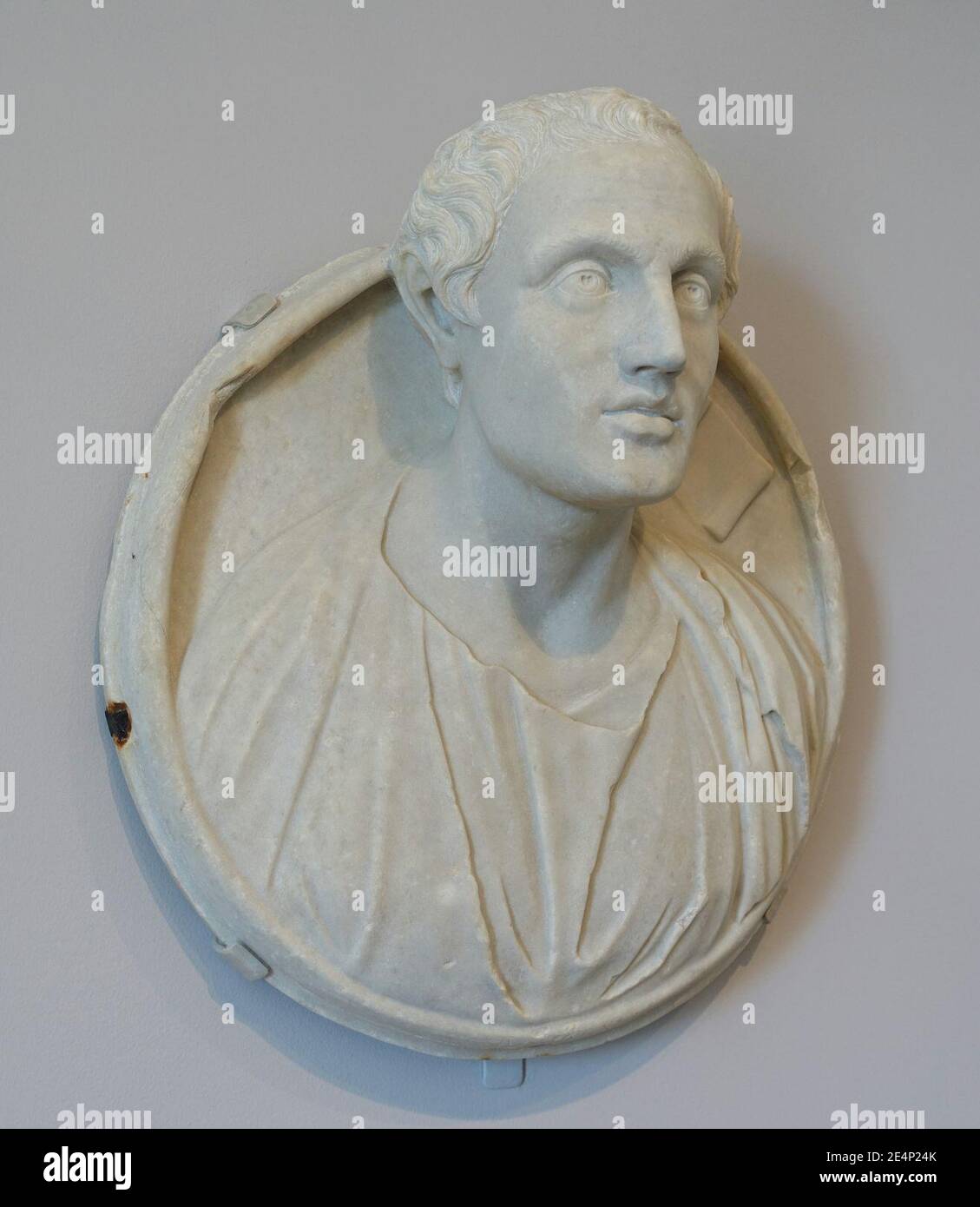 Medallion Portrait of Menander, view 2, Roman, 4th century AD ...