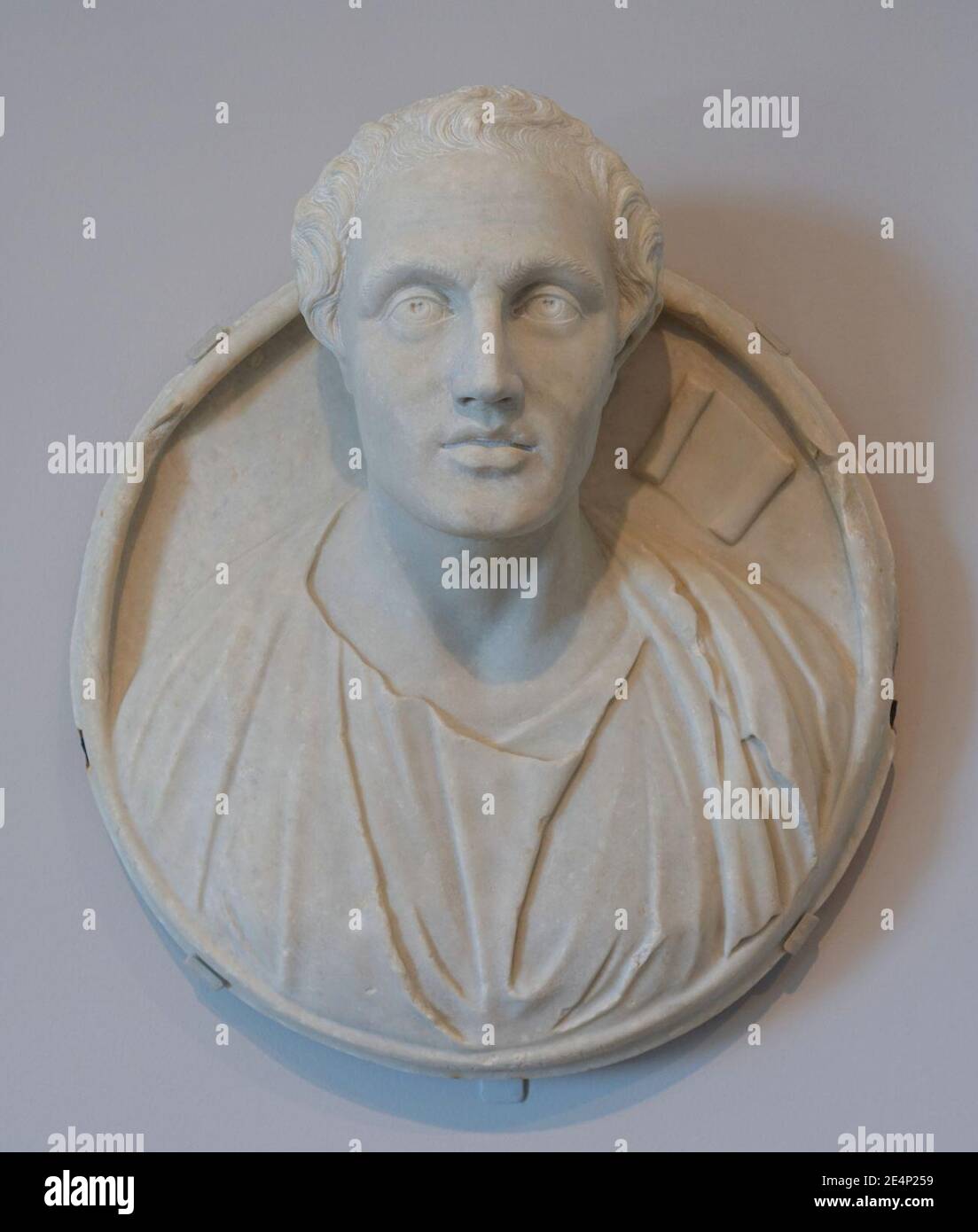Medallion Portrait of Menander, view 1, Roman, 4th century AD ...