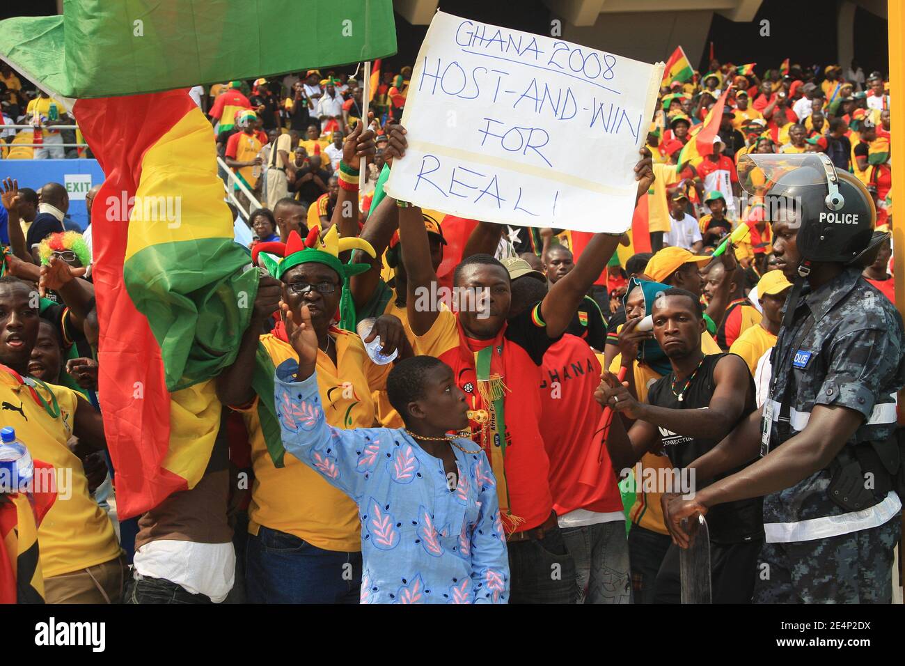 Ghana's fans during the African Cup of Nations soccer match, Ghana vs ...