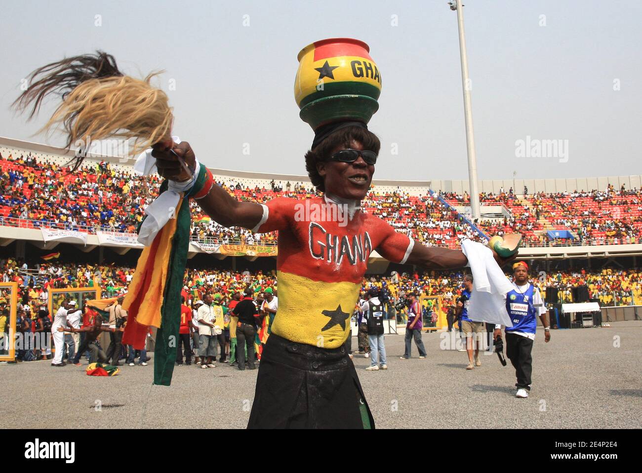Ghana's fan during the African Cup of Nations soccer match, Ghana vs ...