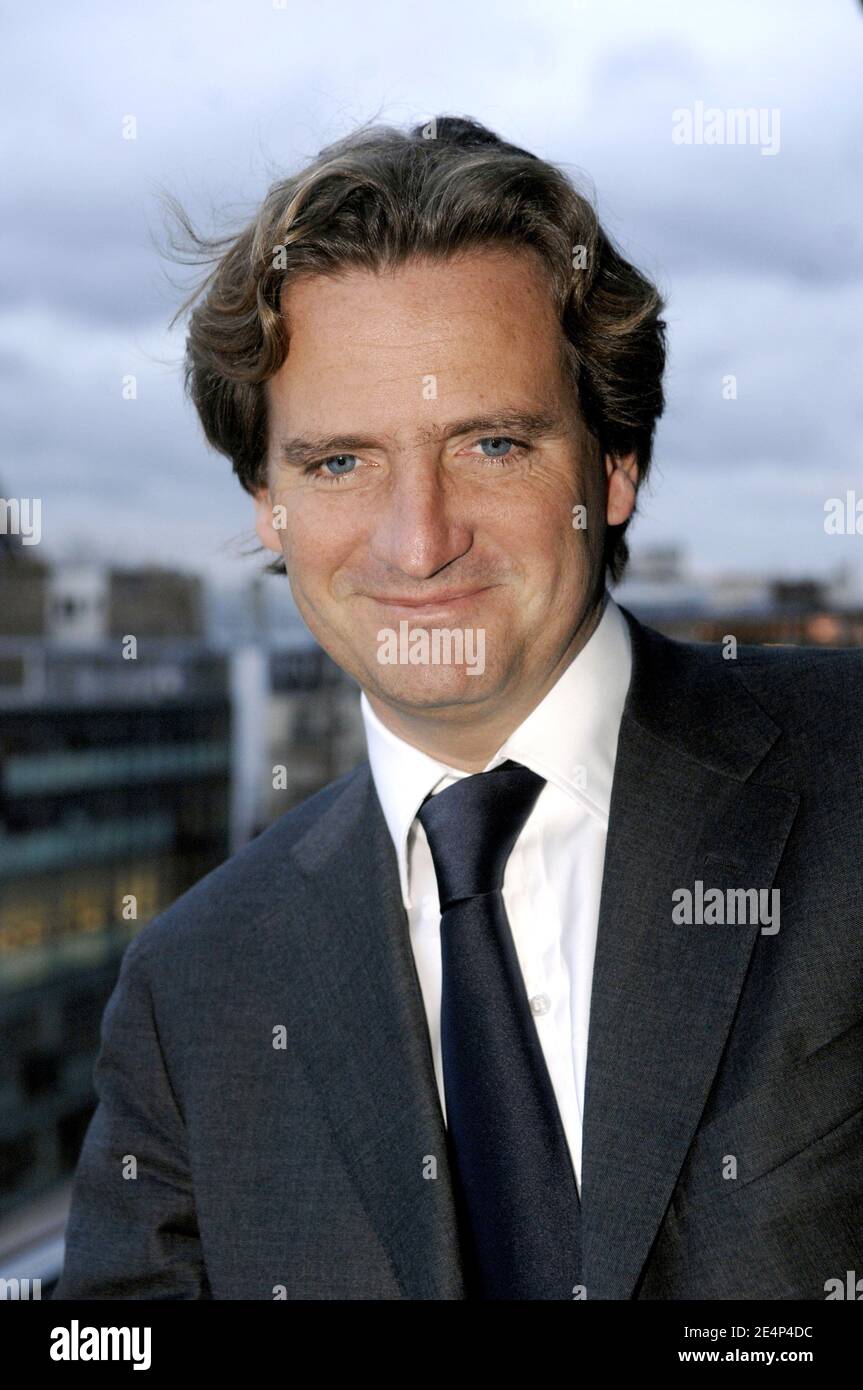 Charles Beigbeder, President of Poweo, poses after his press conference ...