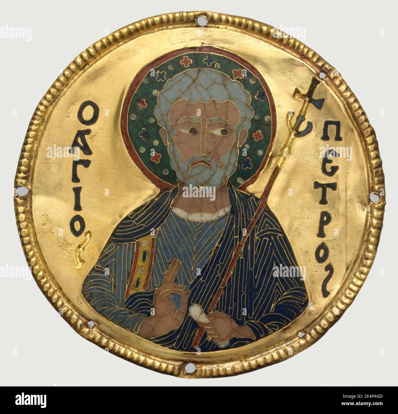 Medallion with Saint Peter from an Icon Frame Stock Photo - Alamy