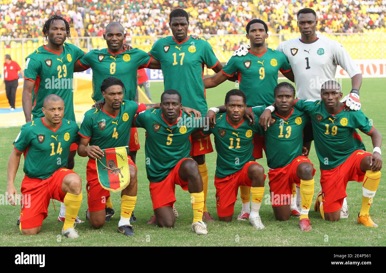 Cameroon team group during the African Cup of Nations soccer match ...
