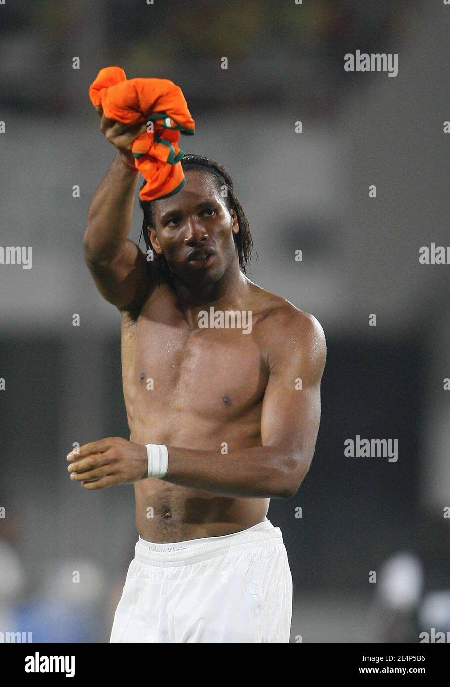Ivory Coast's captain Didier Drogba during the African Cup of Nations ...
