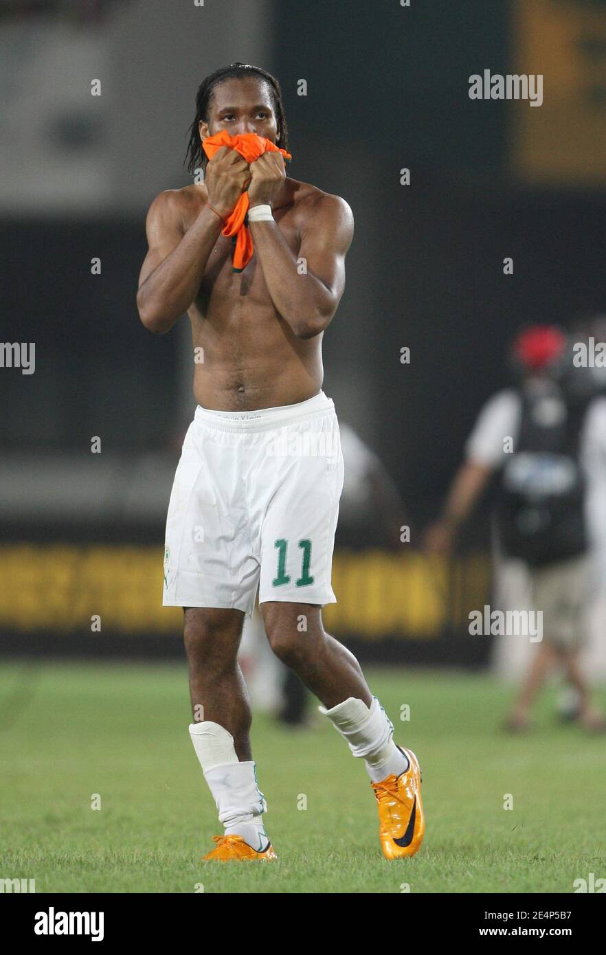 Ivory Coast's captain Didier Drogba during the African Cup of Nations ...
