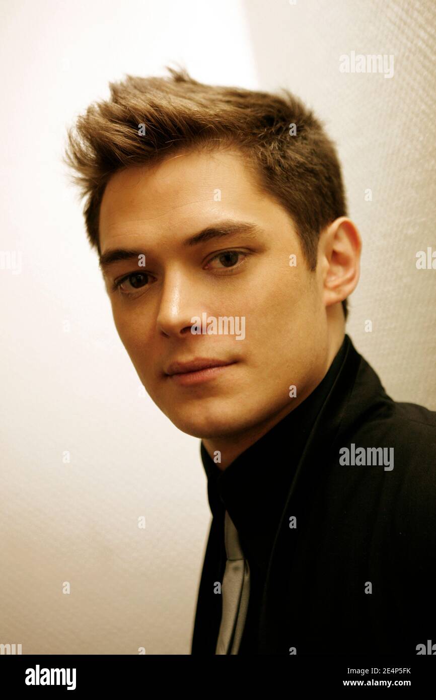 French actor Aurelien Wiik, attends the taping of a radio show in Paris, France on January 22 ...