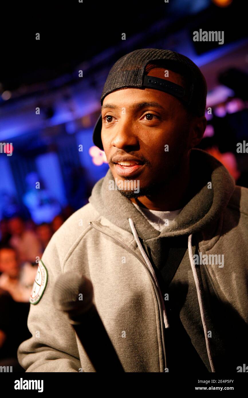 French rap singer Soprano, attends the taping of a radio show in Paris ...