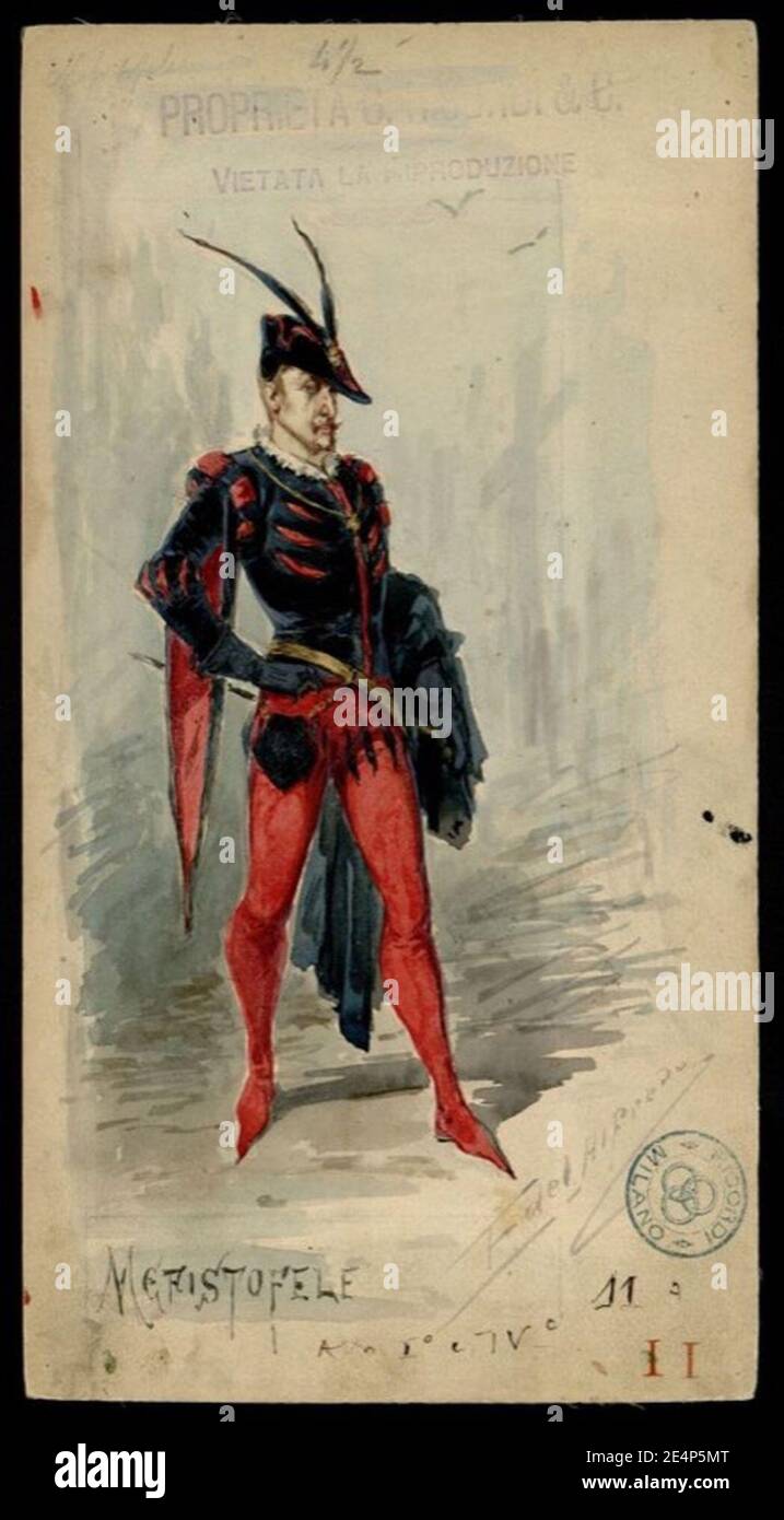 Mefistofele Costume Design Stock Photo - Alamy