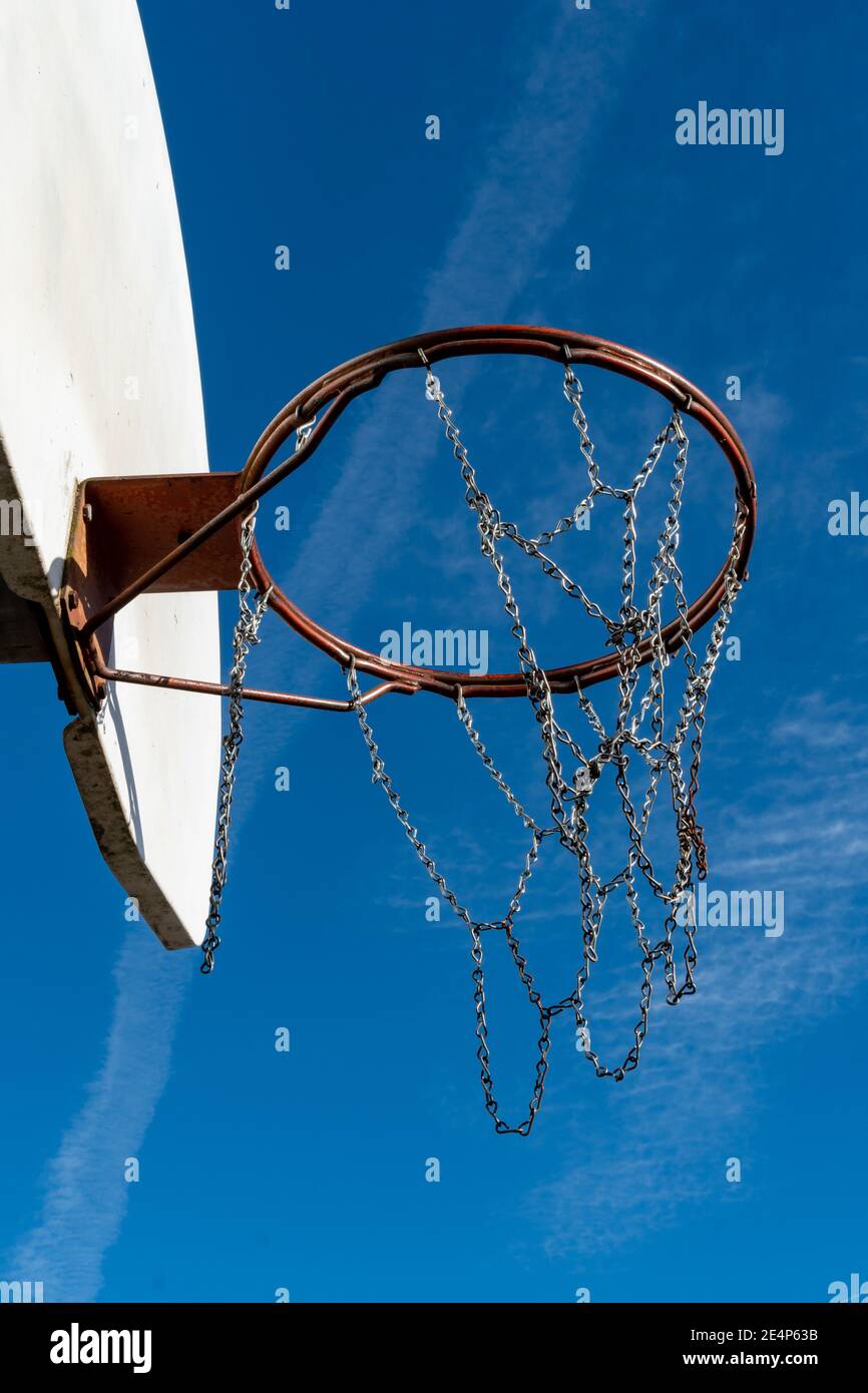 Basketball with chain link hi-res stock photography and images - Alamy
