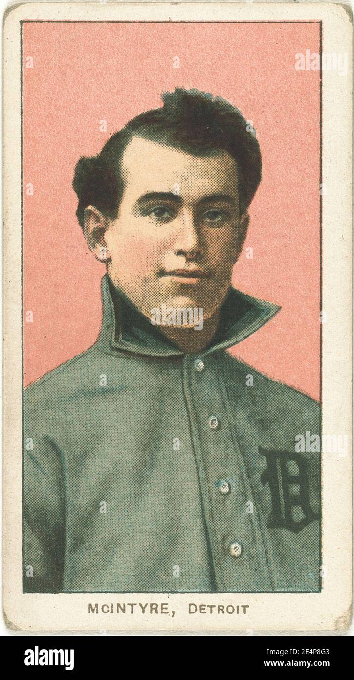 Matty McIntyre, Detroit Tigers, baseball card portrait Stock Photo - Alamy