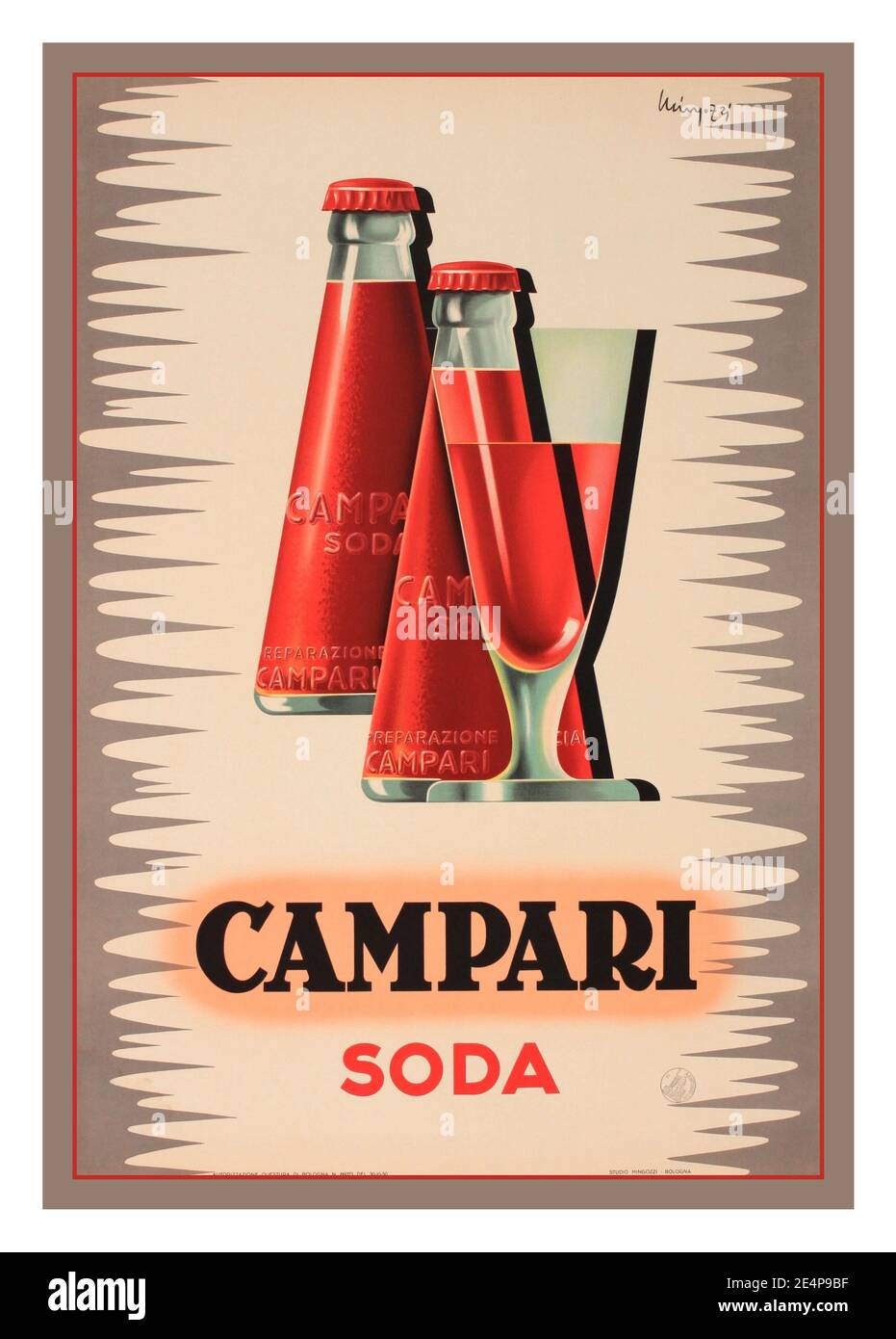 CAMPARI SODA drinks alcohol advertising poster by Giovanni Mingozzi ...