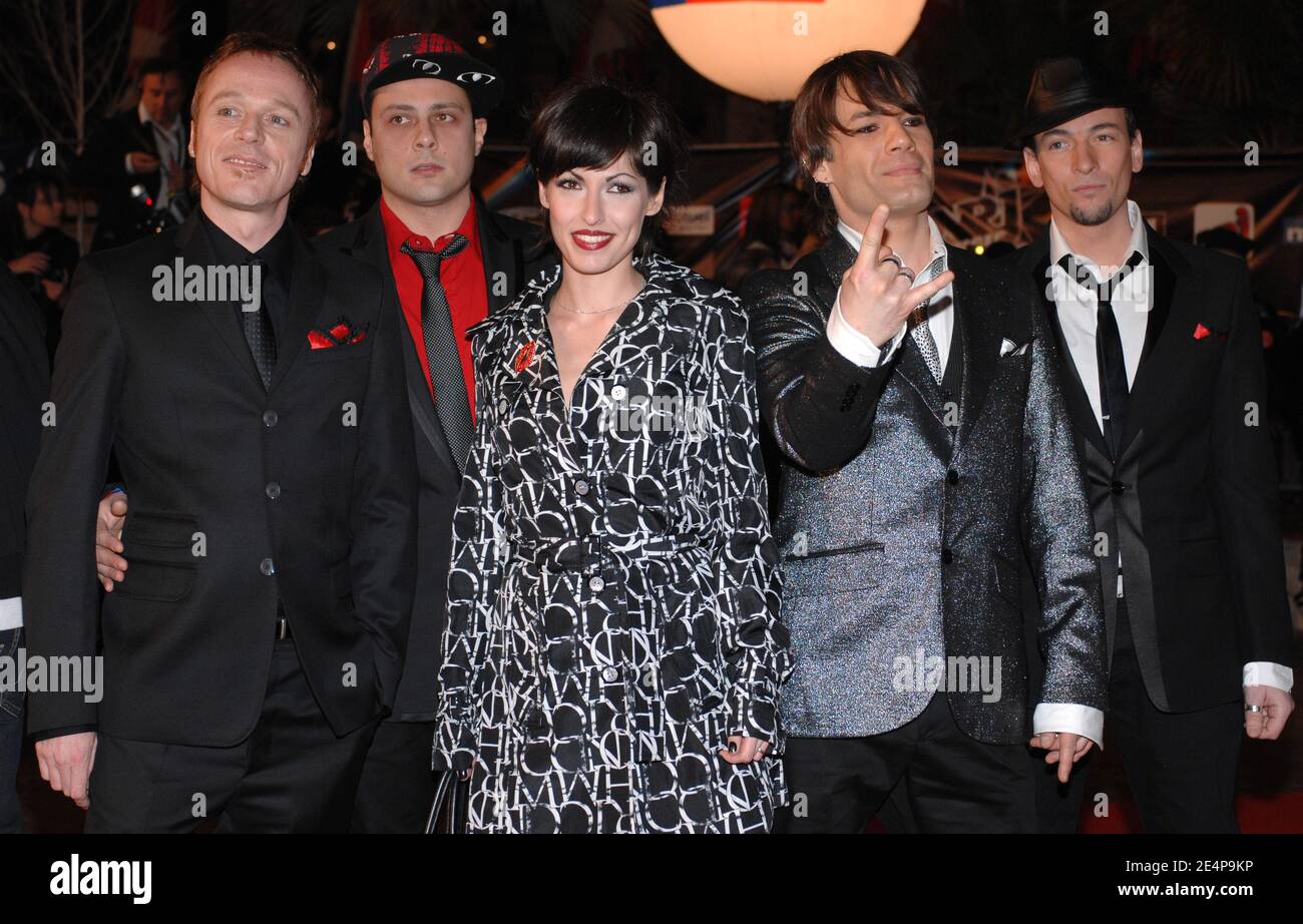French band Superbus arrives to the 9th annual NRJ Music Awards held at ...