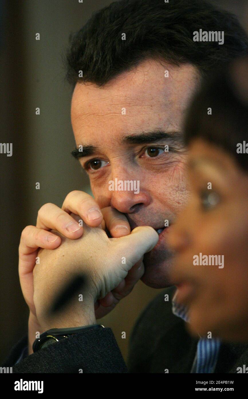 Lagardere group's CEO Arnaud Lagardere and France's fencing olympic ...