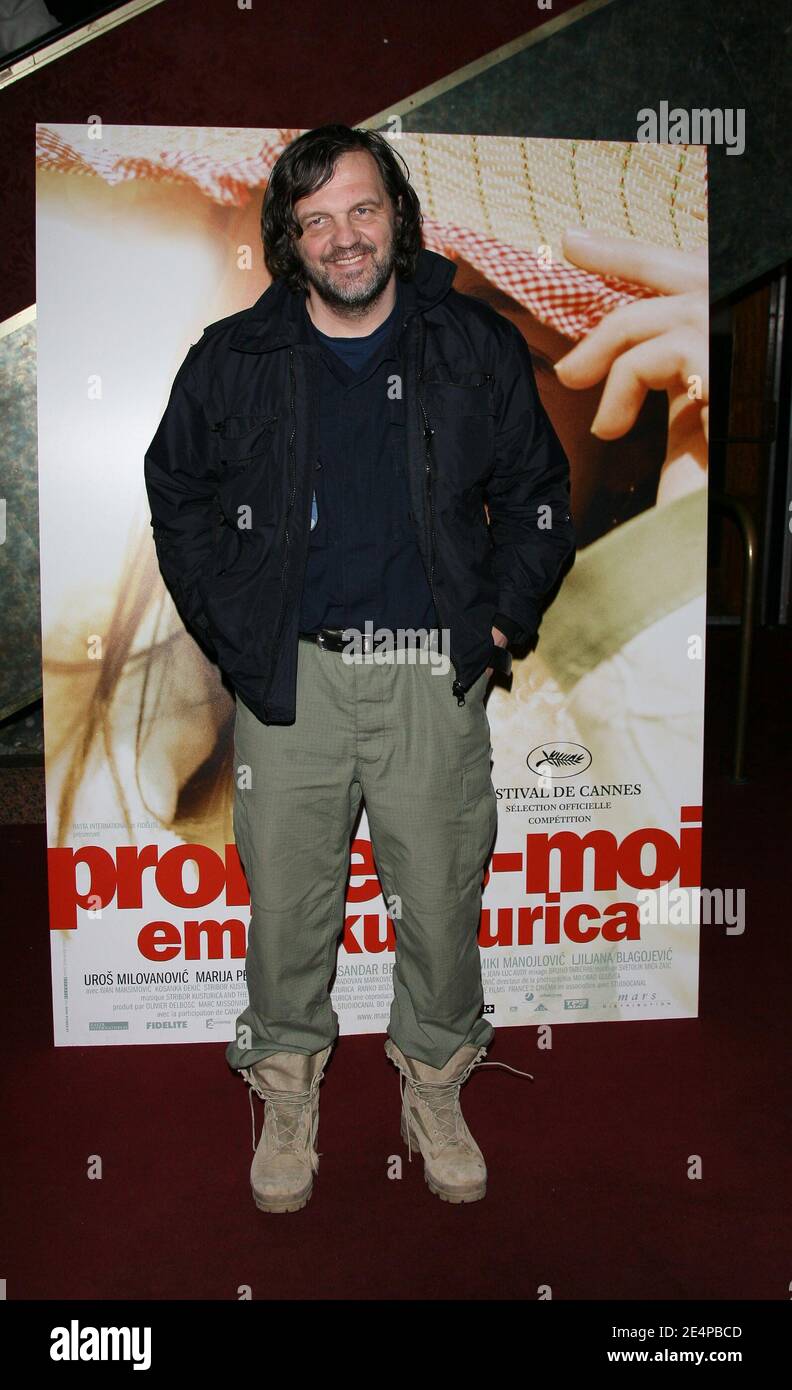 Director Emir Kusturica poses during the premiere of 'Promets-moi' held ...