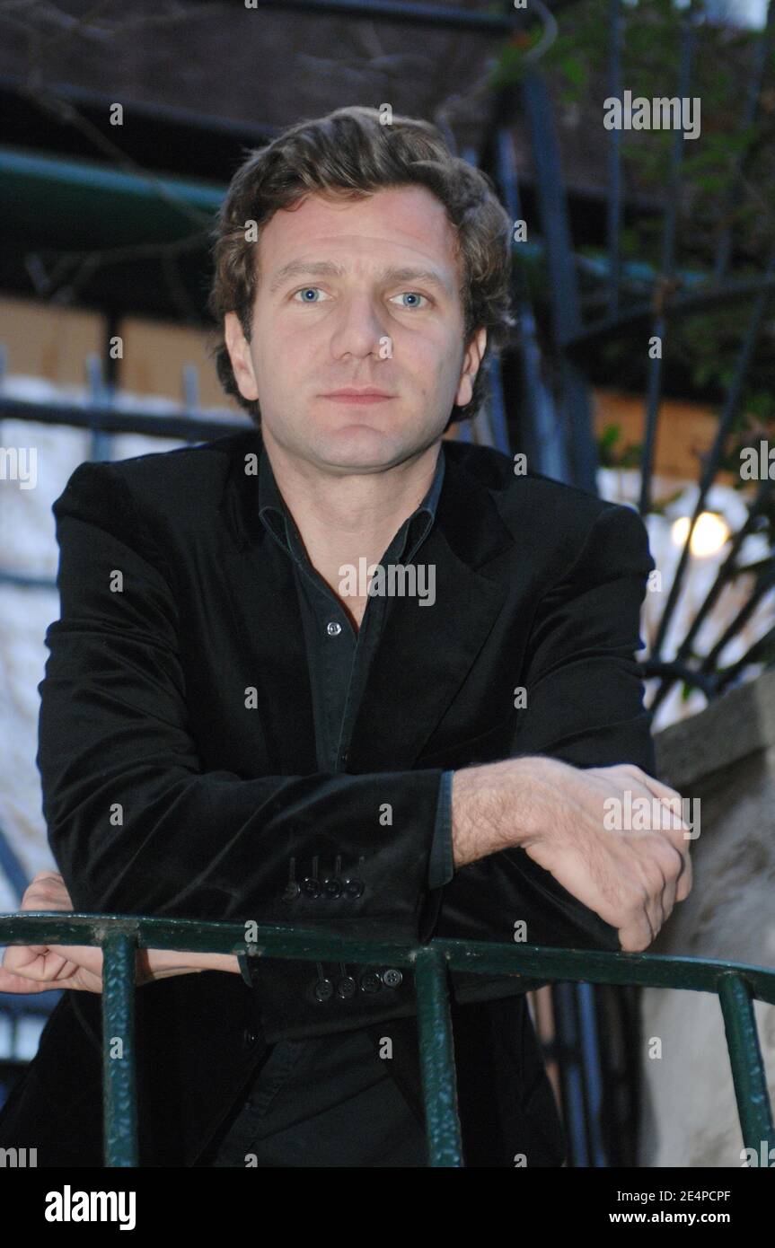 EXCLUSIVE. French author Thomas Bouvatier poses during a private photo ...