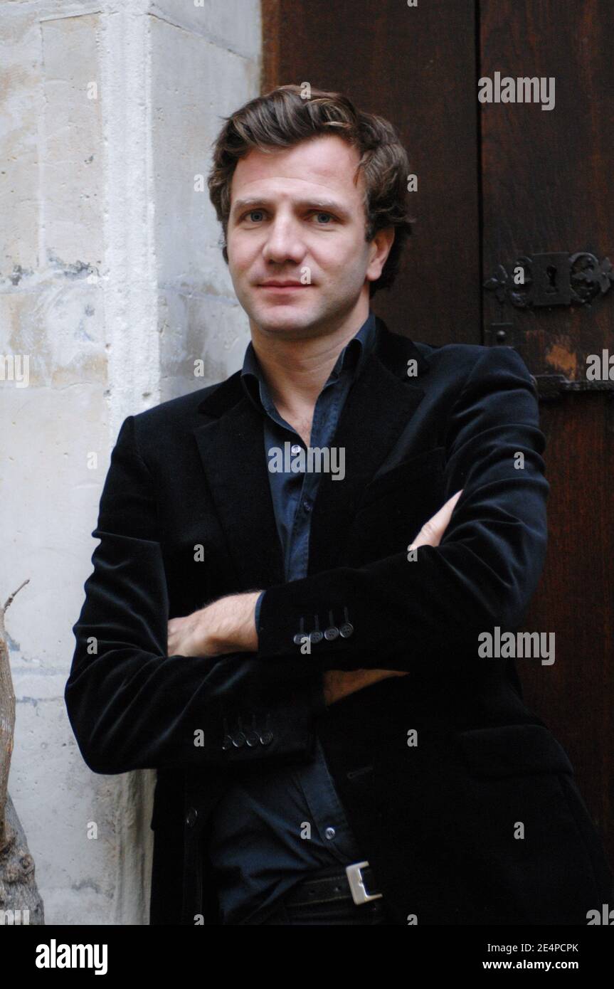 EXCLUSIVE. French author Thomas Bouvatier poses during a private photo ...