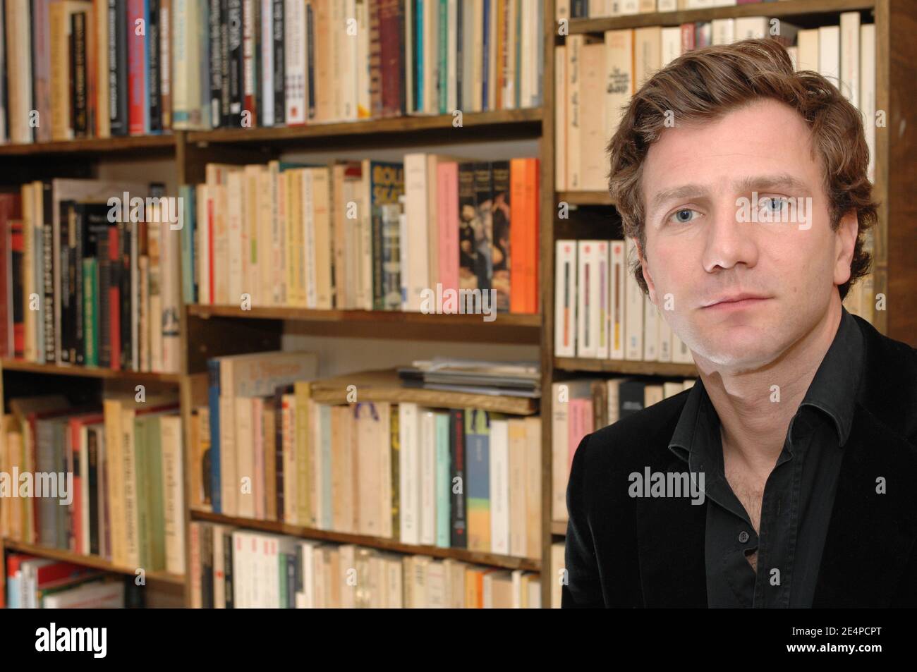 EXCLUSIVE. French author Thomas Bouvatier poses during a private photo ...