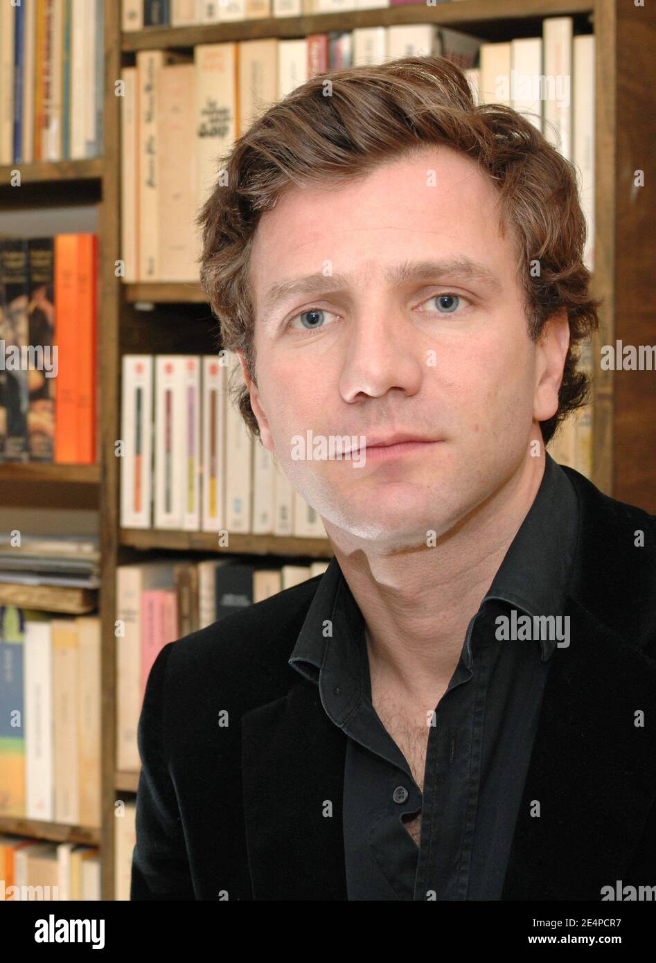 EXCLUSIVE. French author Thomas Bouvatier poses during a private photo ...