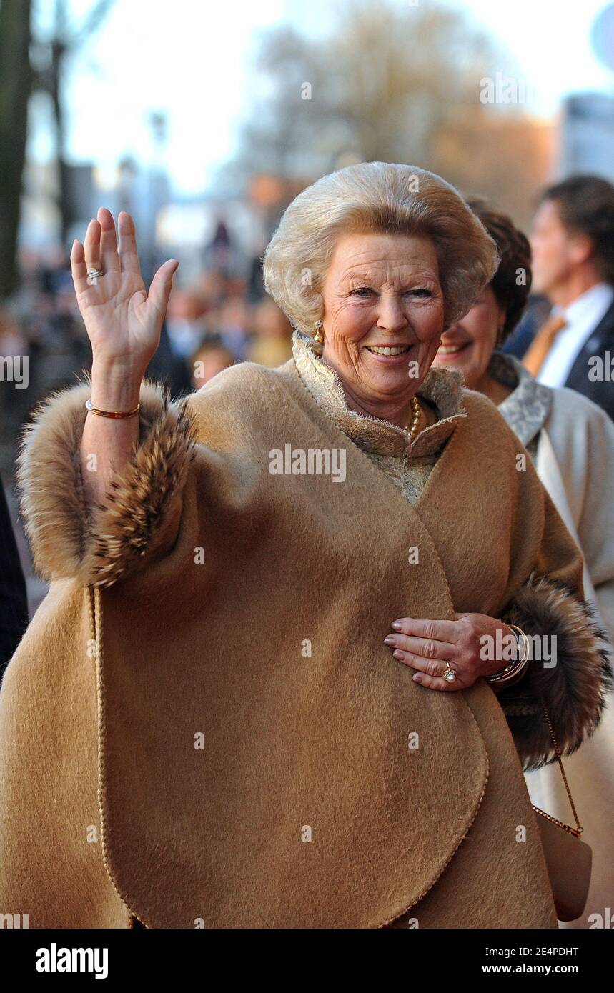 Queen Beatrix of the Netherlands arrives at the Theater Carre for the ...