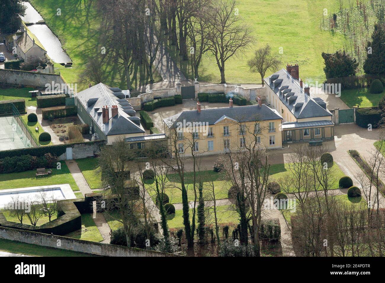 Aerial views of La Lanterne Residence, taken the day of the wedding of ...