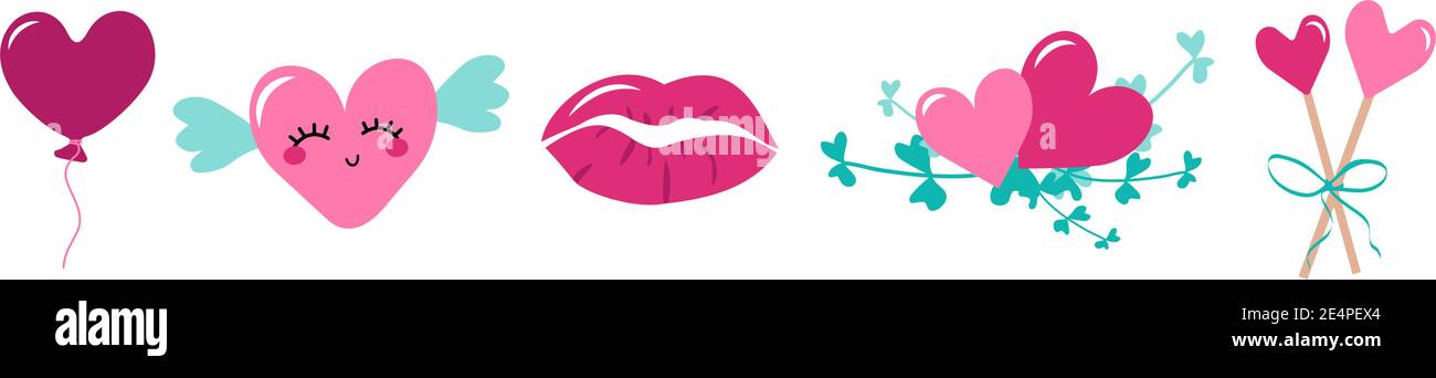 Stickers icons birthday Stock Vector Images - Alamy