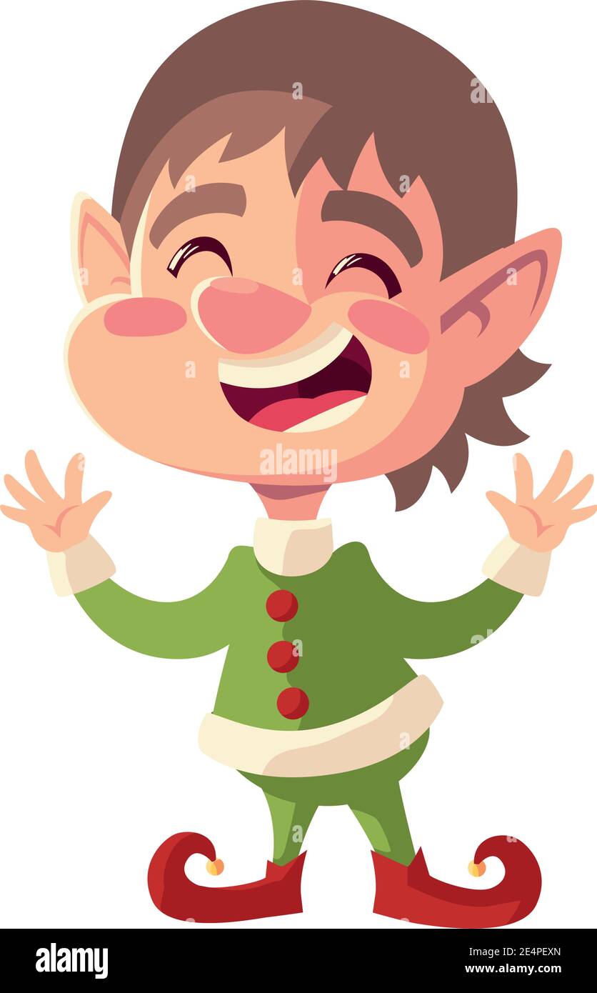 cute elf character cartoon, icon isolated image vector illustration ...