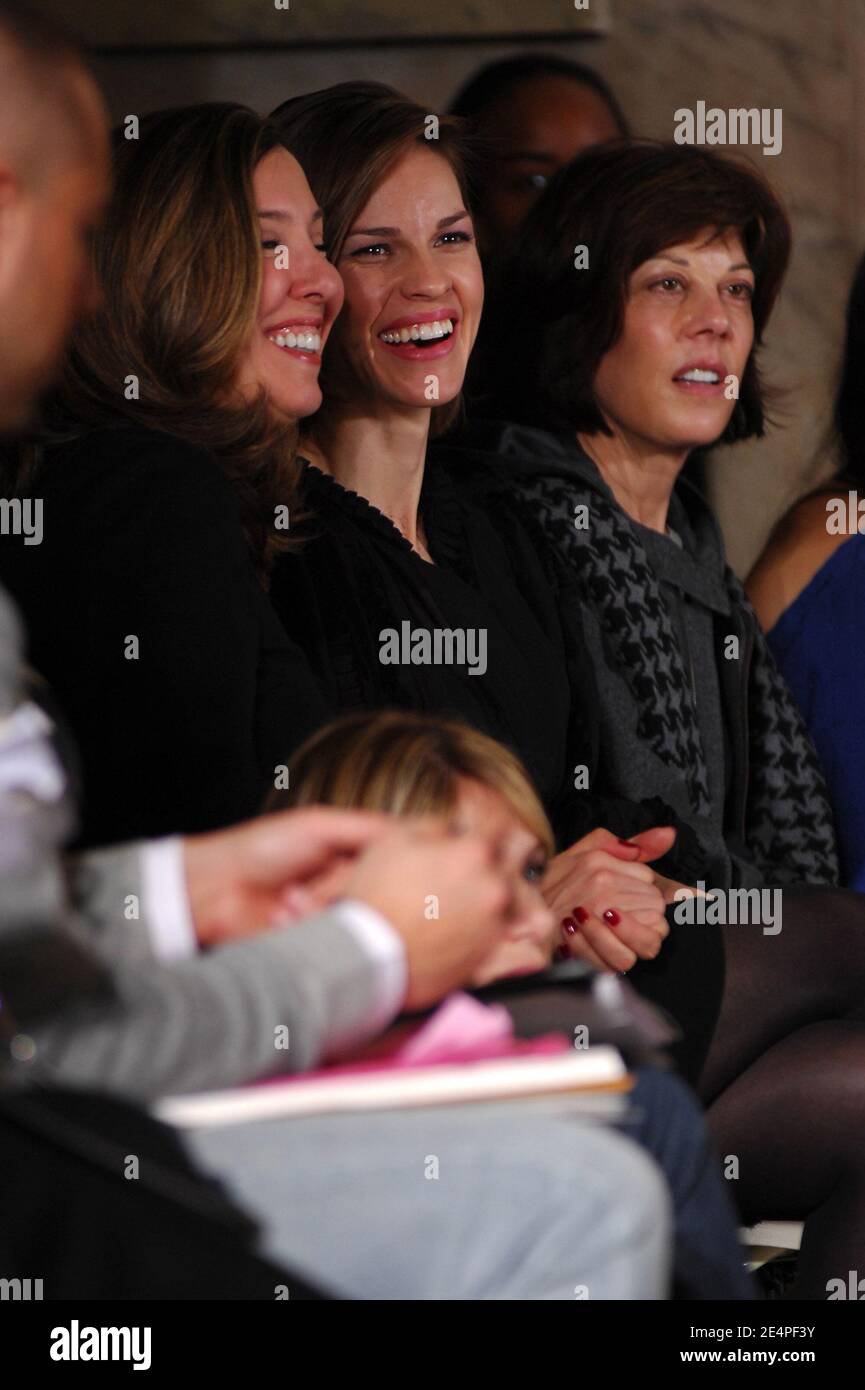 Actress Hilary Swank (2nd L) front row at the Jill Stuart Fall 2008 ...