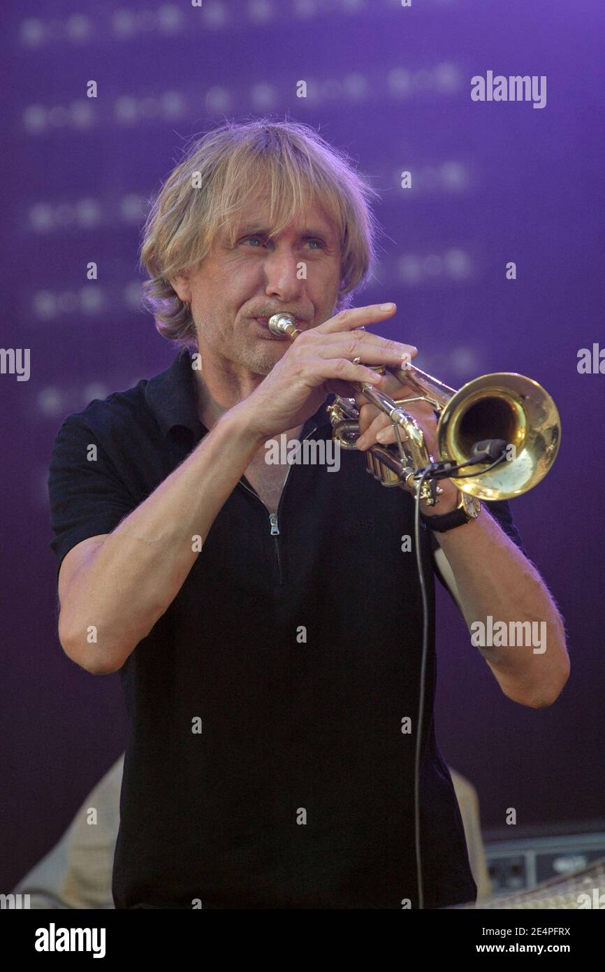 French trumpet player Erik Truffaz performs live on stage during 5th ...