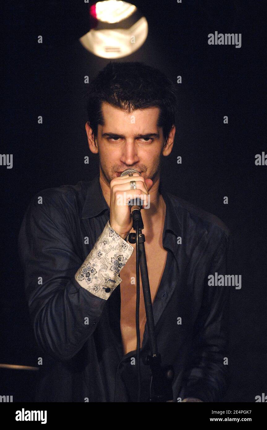 Former Star Academy contestant, singer Mathieu Johann performs live at ...