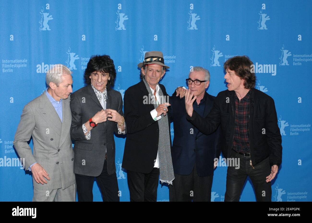 British rock legends the Rolling Stones members Mick Jagger, Keith ...