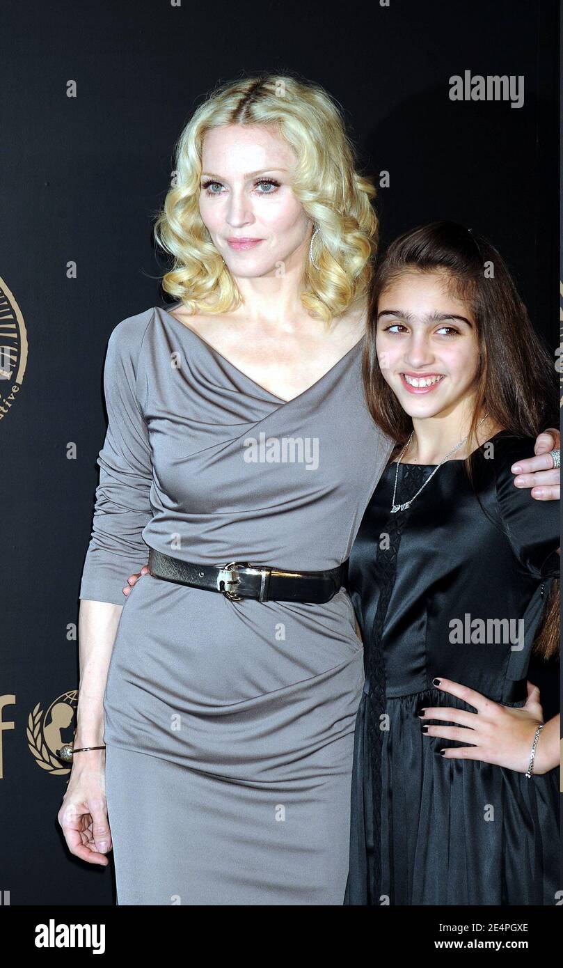 Madonna wearing Gucci and her daughter Lourdes Leon arriving for the ...