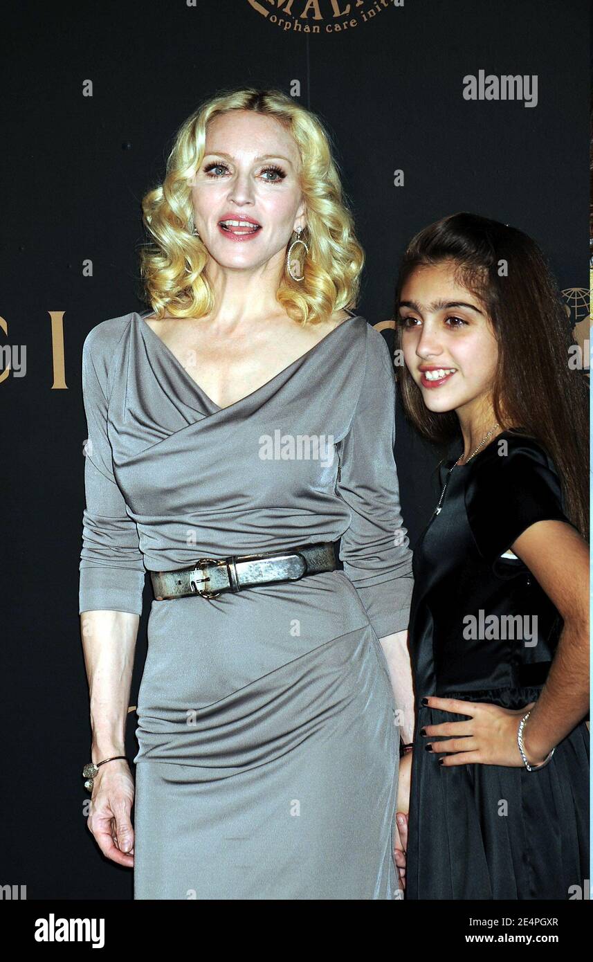 Madonna wearing Gucci and her daughter Lourdes Leon arriving for the ...