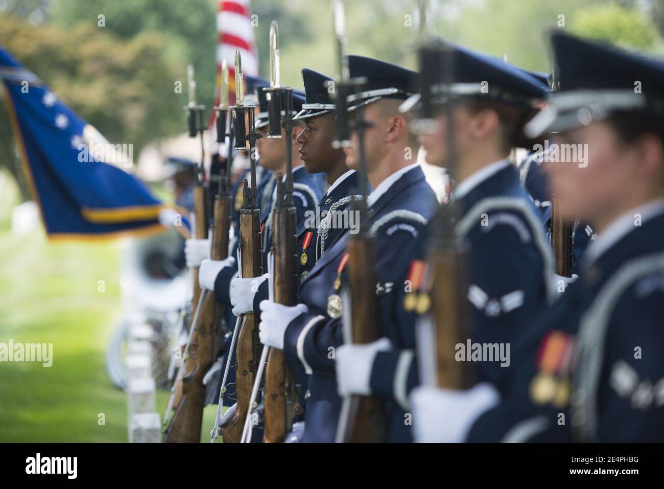 Members of the U.S. Air Force Honor Guard Participate in the Military ...