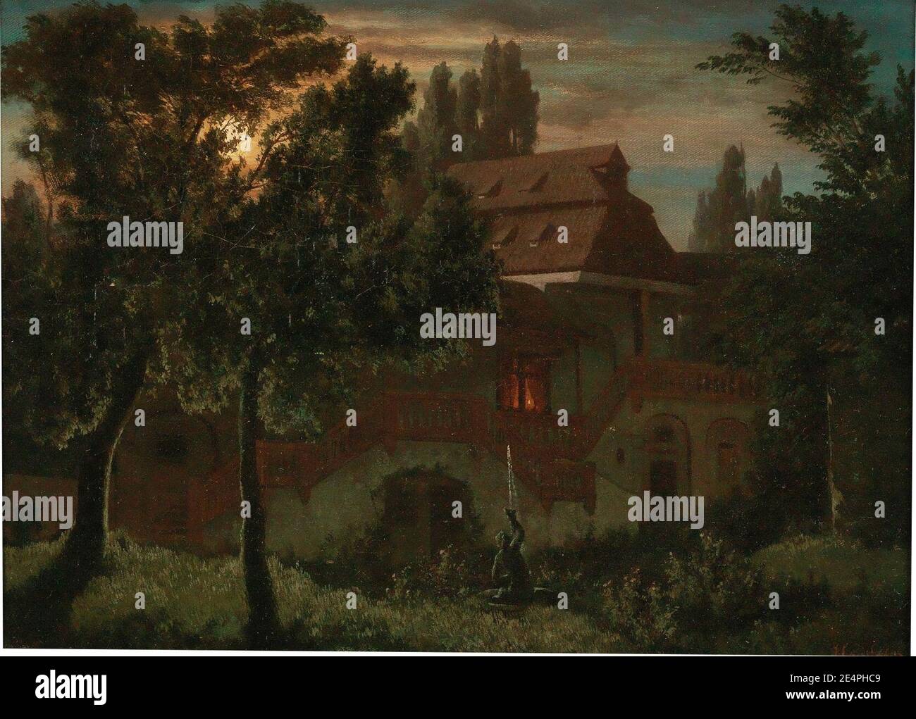 Max Haushofer - A Moonlit Night Stock Photo - Alamy