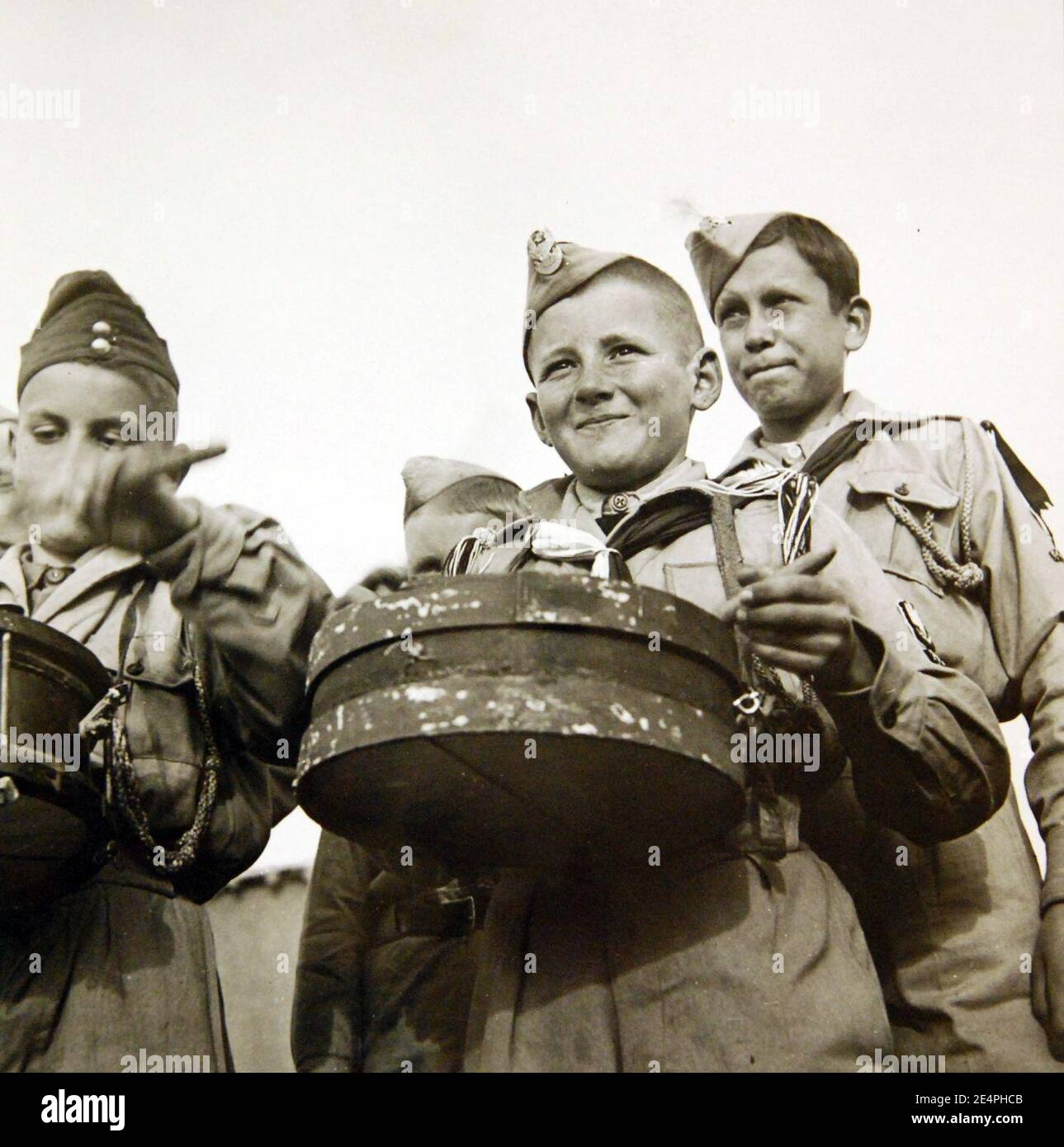 Members of a Boy Scout group, Red Cross evacuee camp, Tehran, Iran ...
