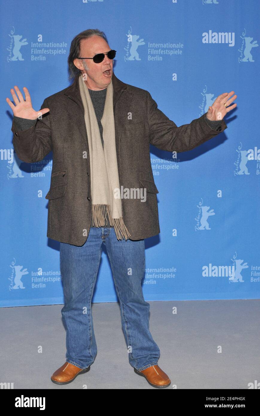 American singer Bernhard Shakey a.k.a. Neil Young poses for pictures ...