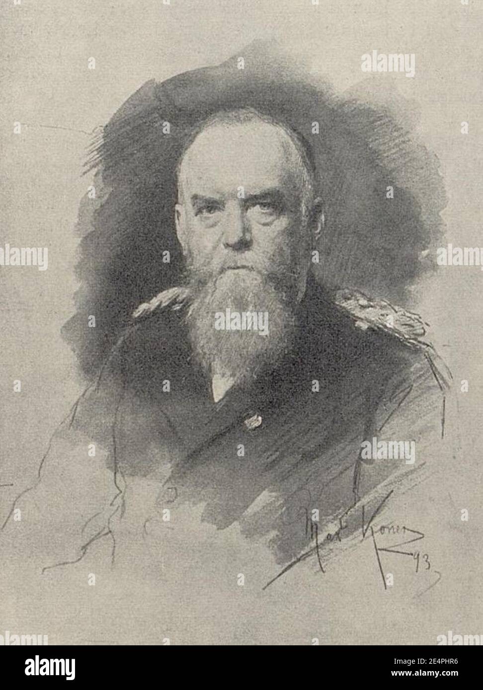 Max Koner - Admiral Max von der Goltz. Skizze, 1893 Stock Photo - Alamy