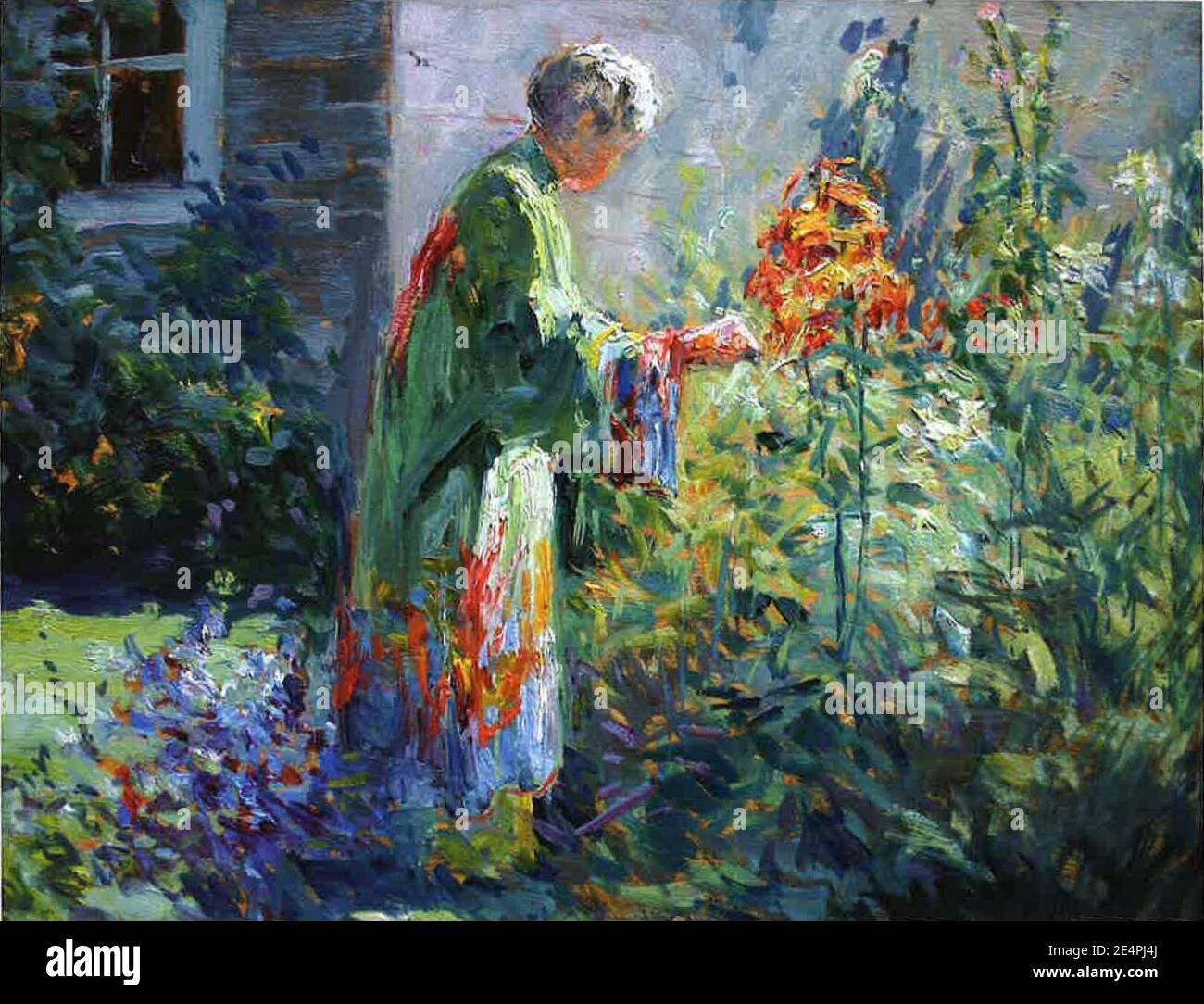 Matilda Browne - In the Garden 1915 Stock Photo - Alamy