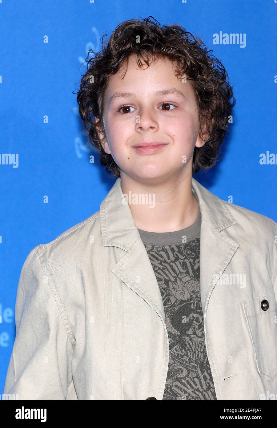 Cast member Aidan Gould poses for pictures during the 'Julia' photocall ...