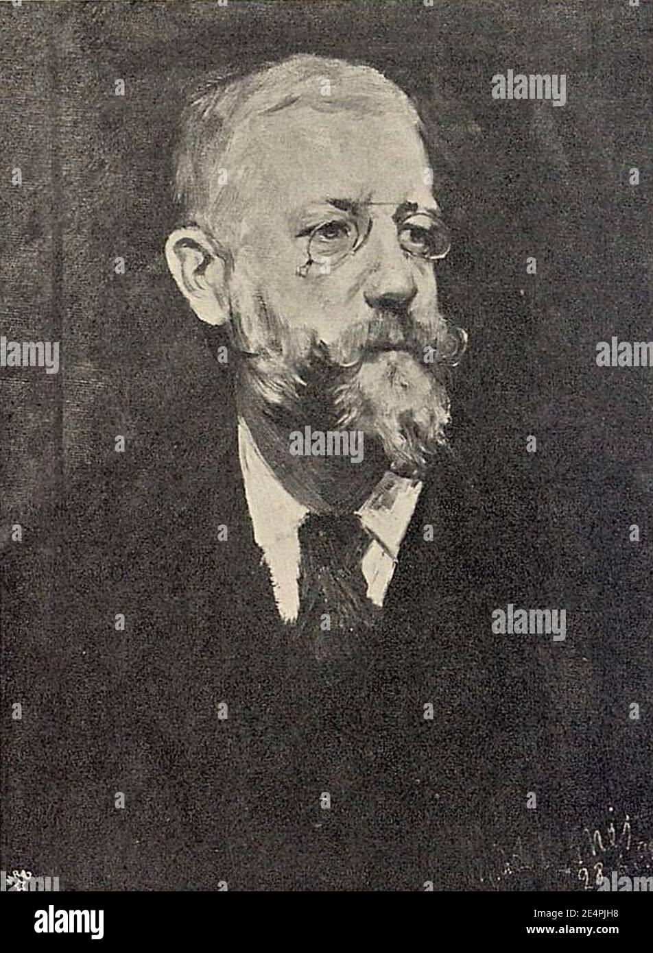 Max Koner - Portrait Hans Müller, Skizze 1895 Stock Photo - Alamy